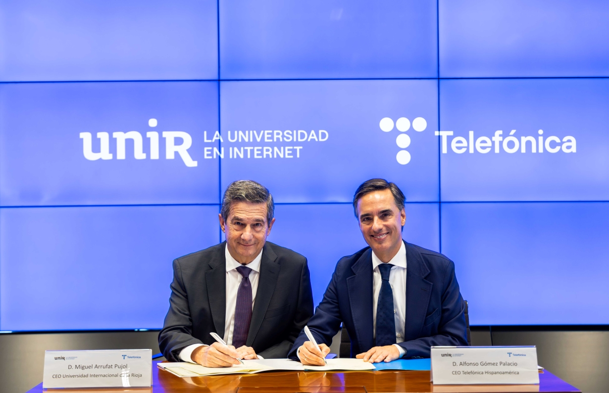 A potenciar sus competencias digitales, alianza Telefónica y UNIR